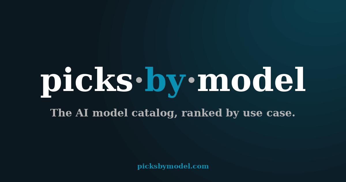 PicksByModel : Best AI Models Ranked by Use Case (2026)
